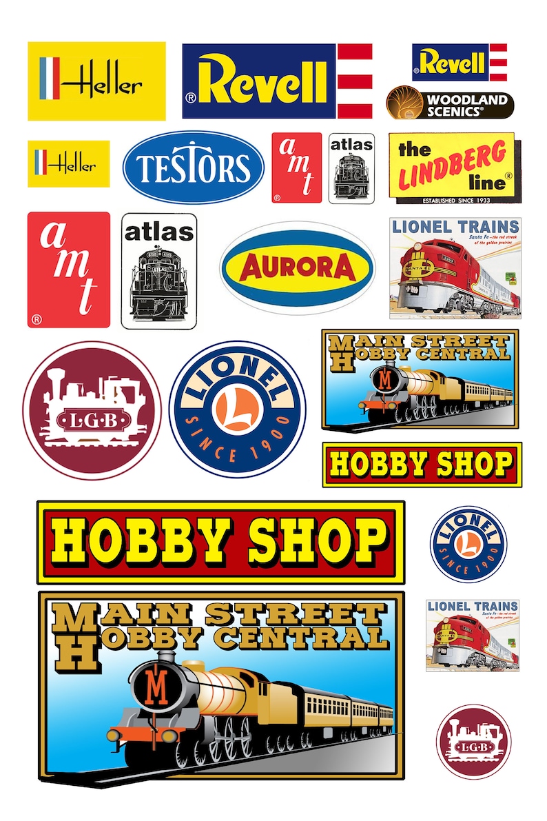 Miniature Scale Model Diorama Hobby Shop Store Signs - Etsy