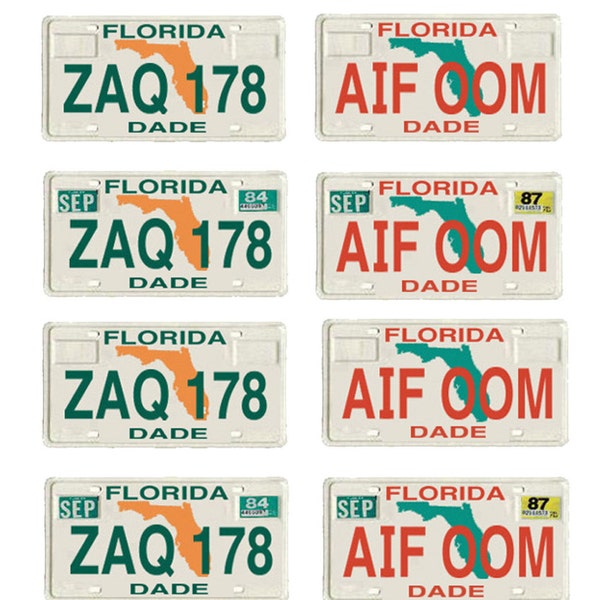 Miami Vice License Plate - Etsy