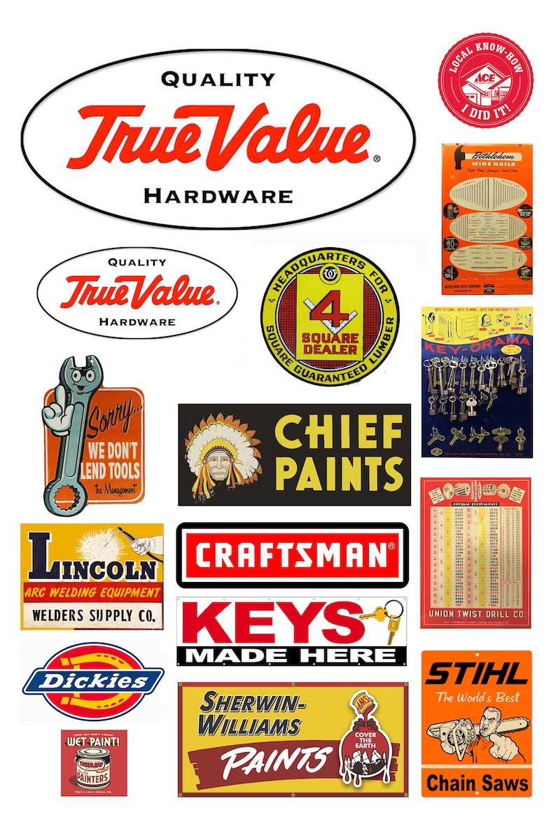 Miniature Scale Model Diorama Hardware Store Signs - Etsy