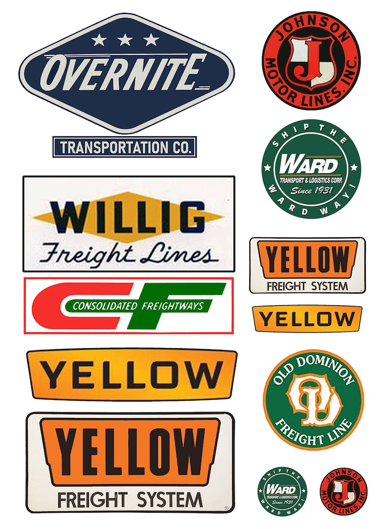 Miniature scale model trucking company truck freight signs | Etsy