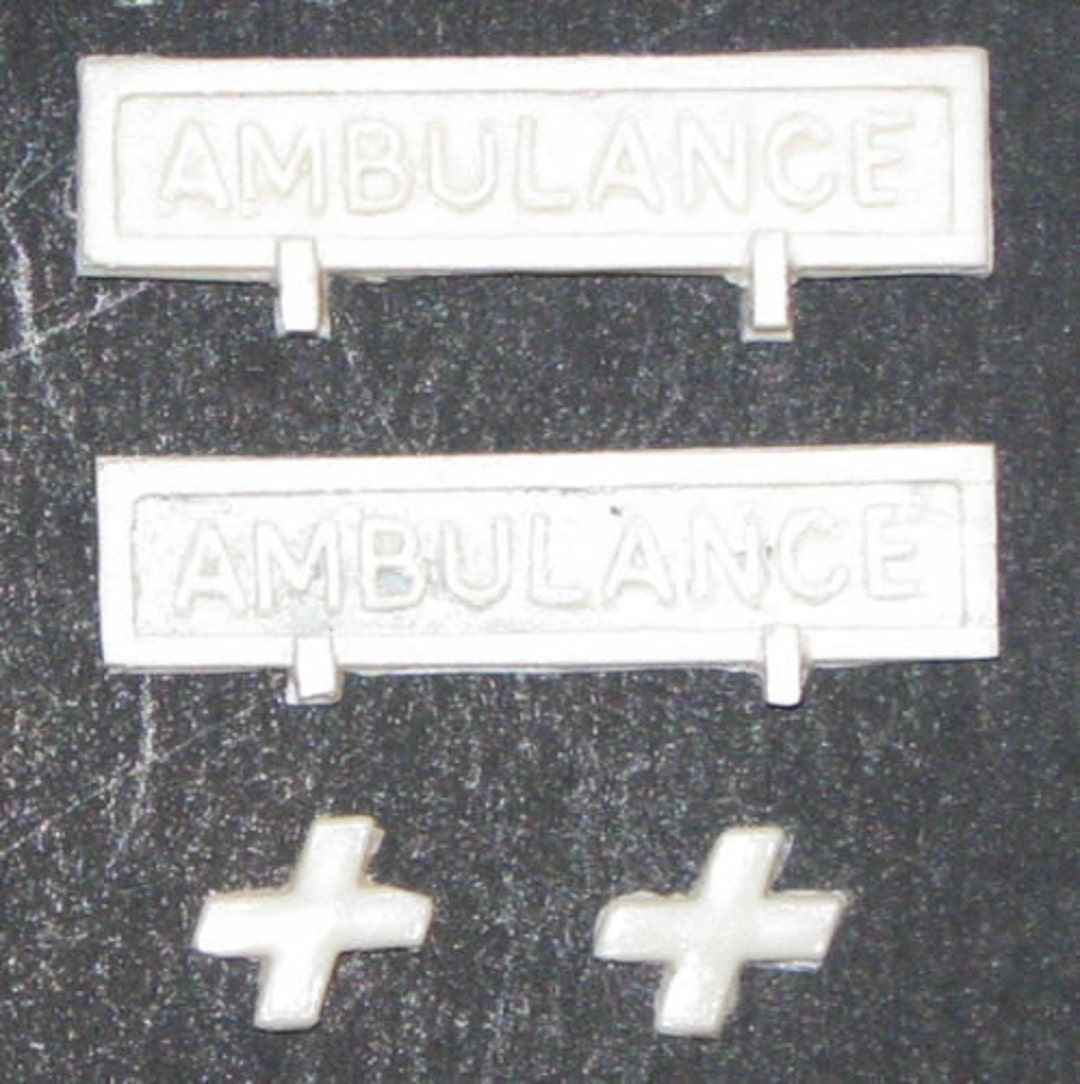 Resin 1:25 Scale Model Ambulance Signs - Etsy