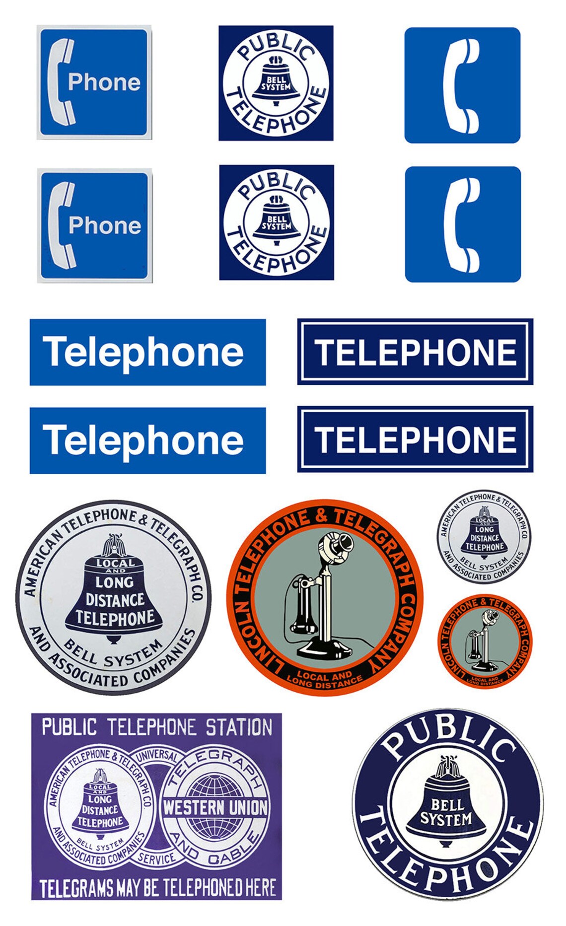 Miniature Scale Model Public Telephone Signs - Etsy