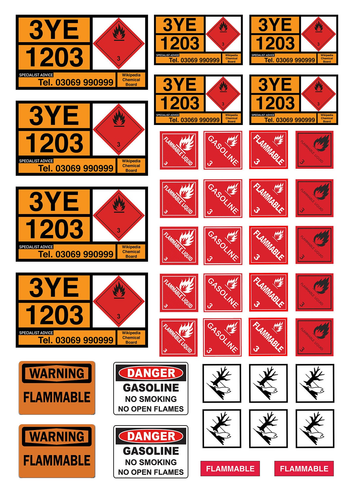 1:25 scale model miniature USA UK gasoline tank truck placards tanker signs