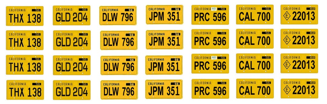 Scale Model Toy Car American Graffiti License Plate Tag Set - Etsy