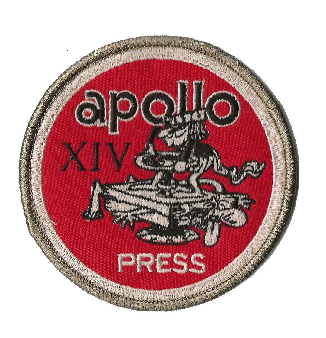 NASA Apollo 14 Press Patch Space Program TV News Correspondent Recovery ...