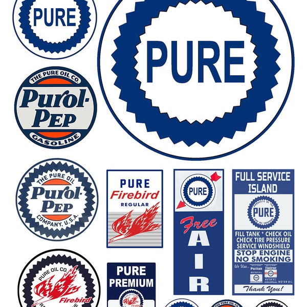 Pure Gas Sign - Etsy