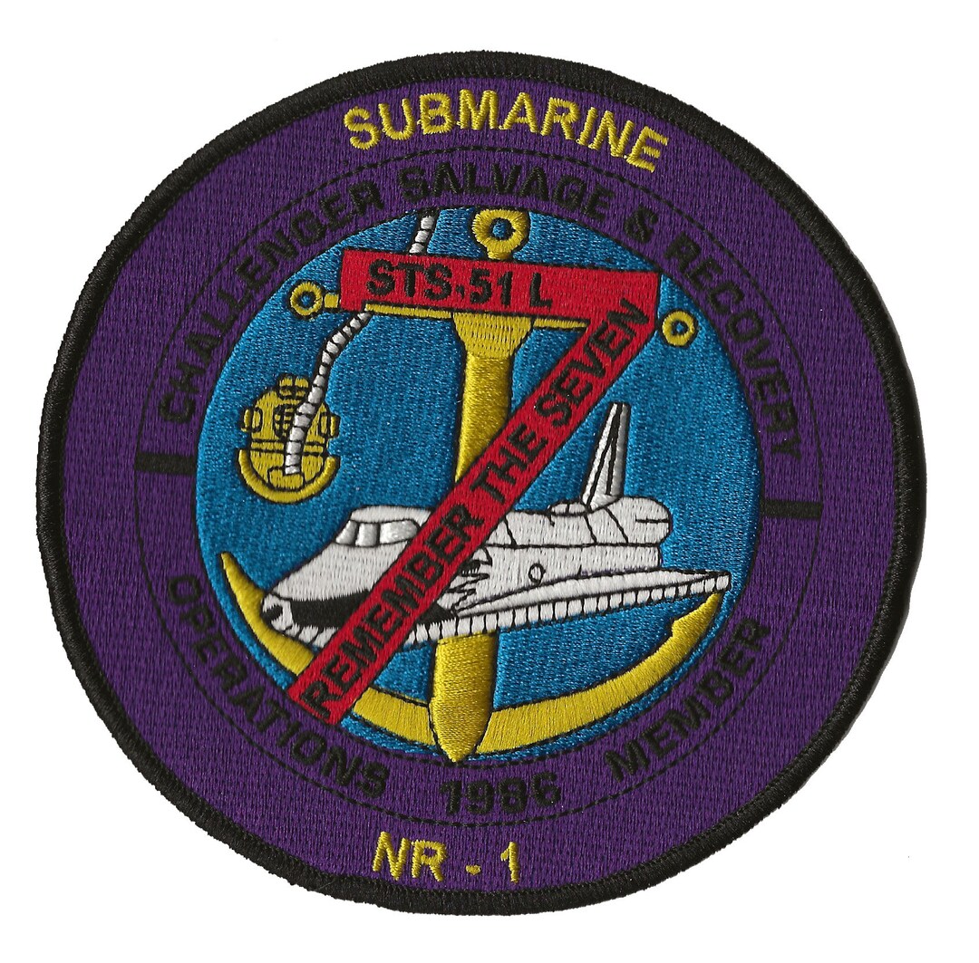 Submarine NR-1 NASA Space Shuttle STS-51L Challenger Disaster Recovery Salvage Patch - Etsy