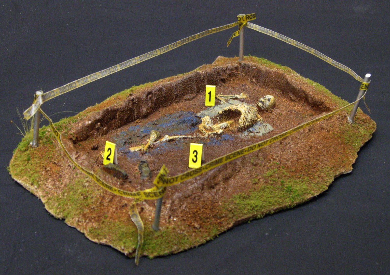 1:25 G Scale Model Resin Police Crime Scene Clandestine Shallow Grave ...