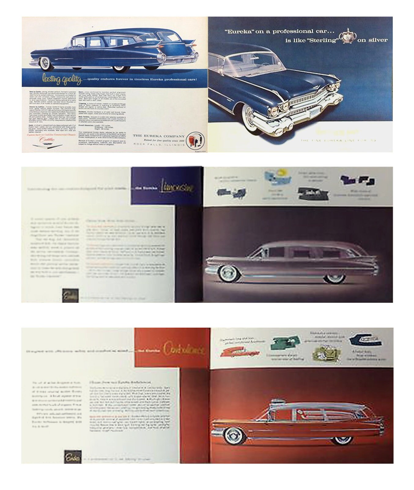 1:25 scale model 1959 Cadillac hearse sales brochure