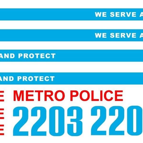 Model Police Car Decals - Etsy