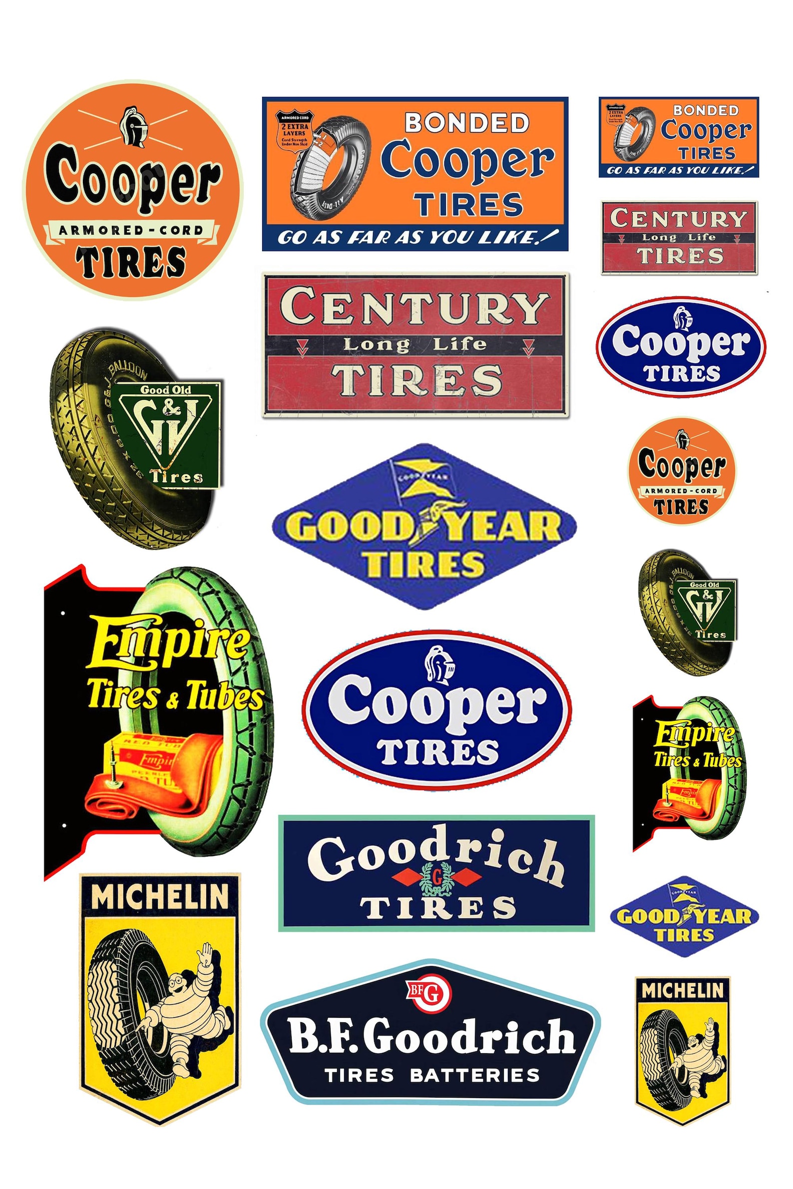 Miniature Scale Model Automobile Tire Signs - Etsy