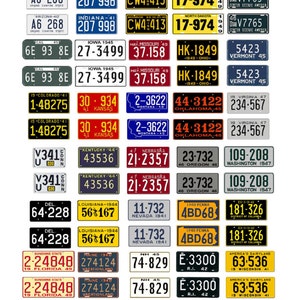 Scale Model Car Assorted USA License Plates State Tags 1930s | Etsy