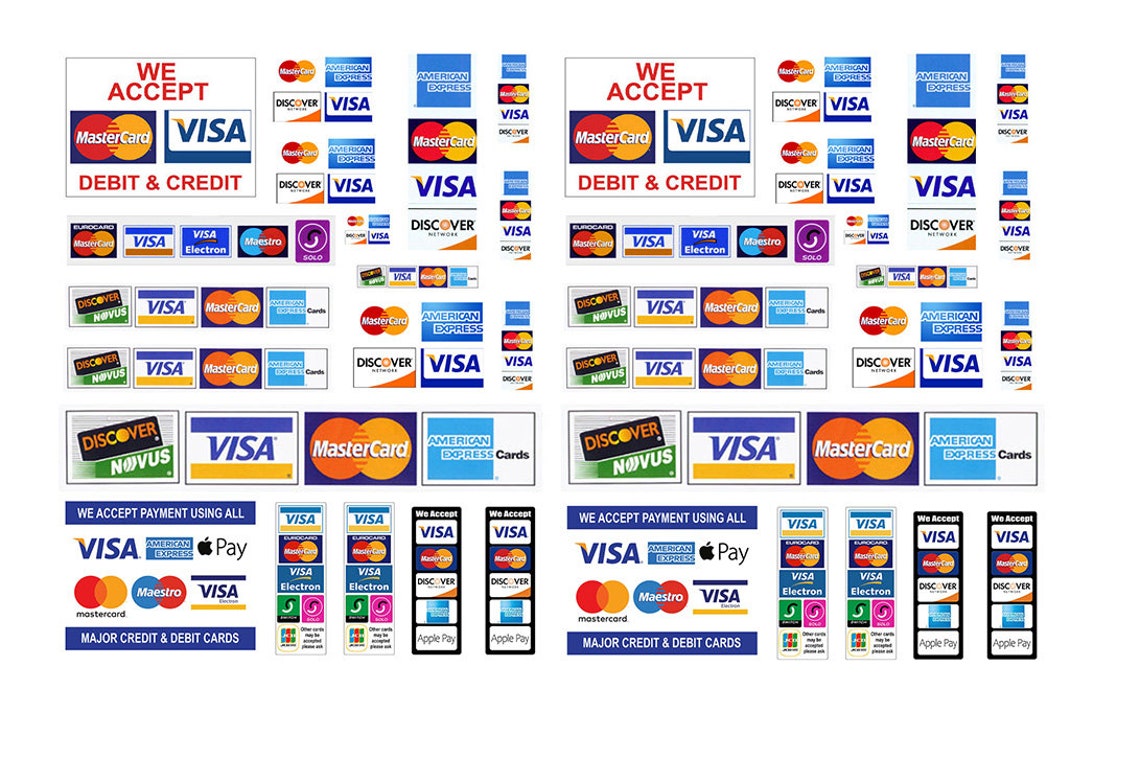 Miniature 1:25 G Scale Model Credit Card Signs - Etsy