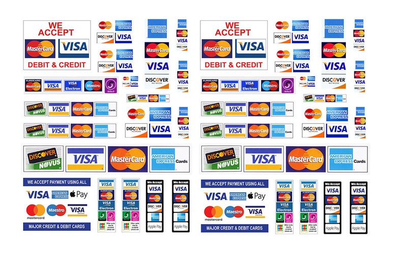 Miniature 1:25 G Scale Model Credit Card Signs - Etsy