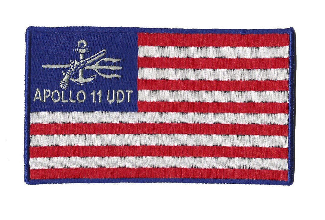 NASA Apollo 11 UDT Flag Space Program US Navy Ship Recovery Force Patch ...