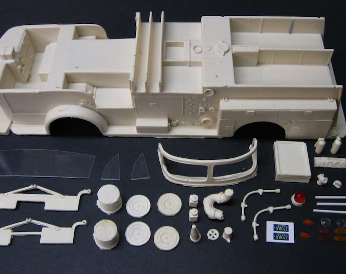 1:25 Scale Model Resin Emergency! Engine 51 Crown Firecoach Open Cab ...