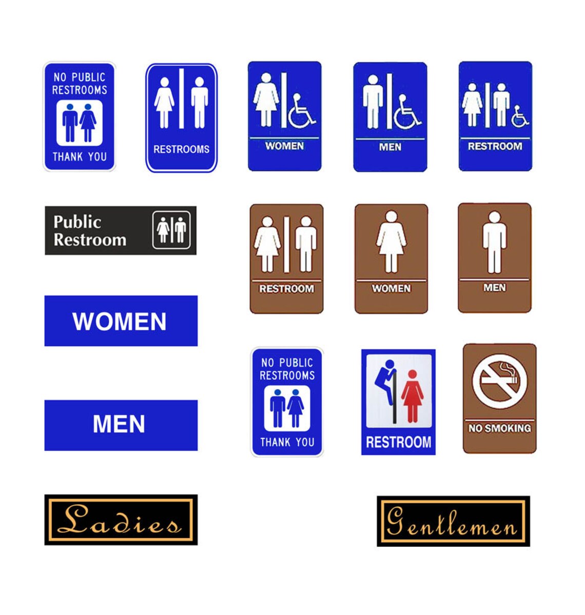Miniature 1:25 G Scale Model Restroom Signs | Etsy