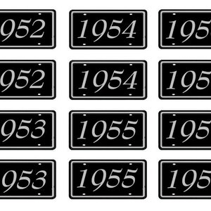 1/25 scale model car showroom year license tag plates 1940 | Etsy