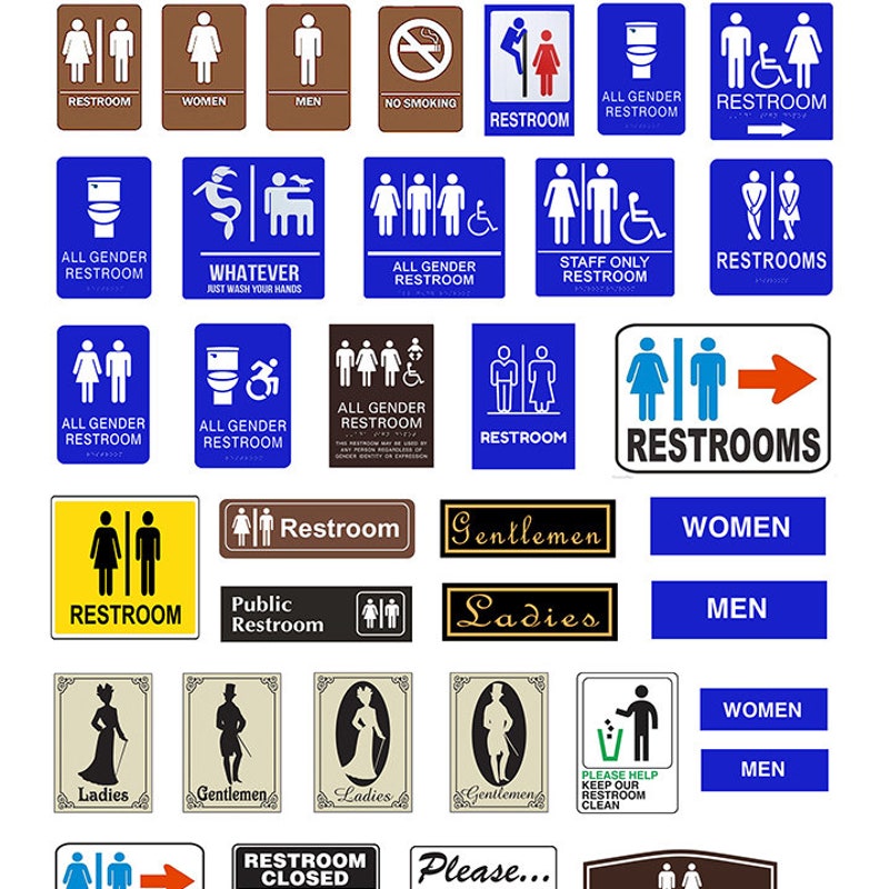 No Public Restroom Sign - Etsy