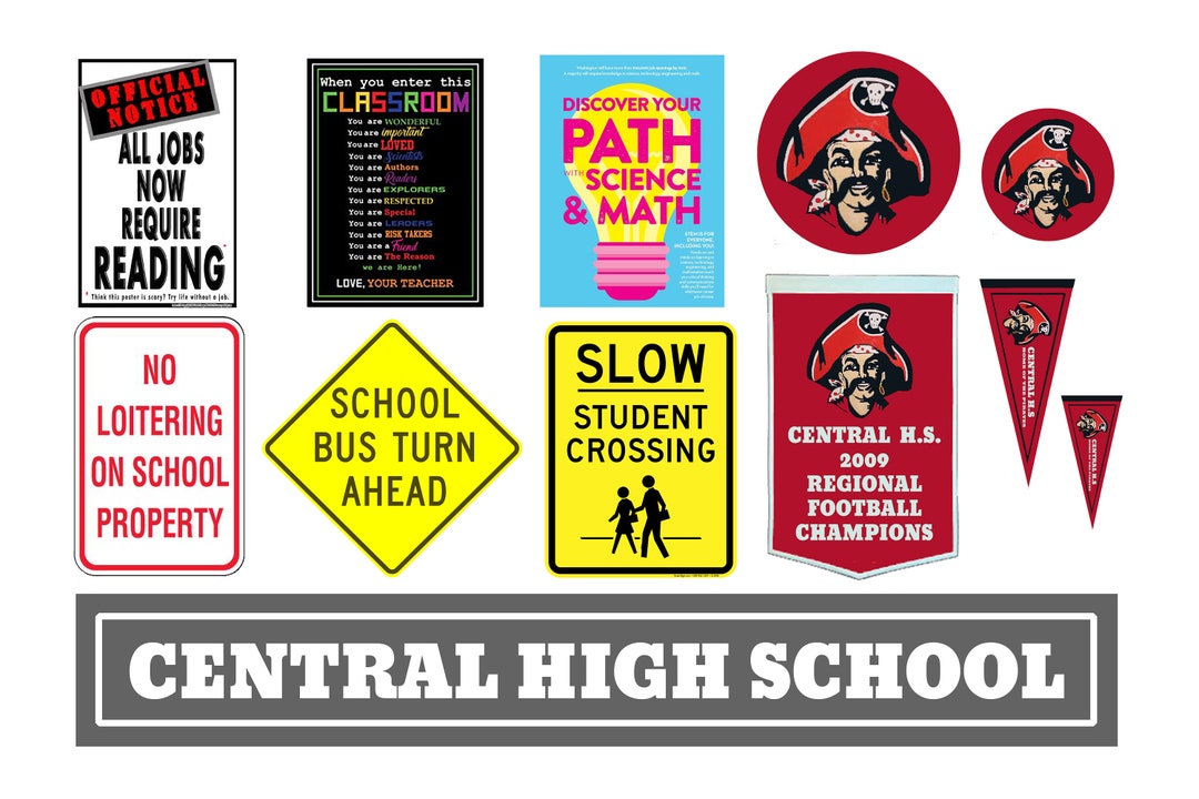 Miniature Scale Model Public High School Signs - Etsy