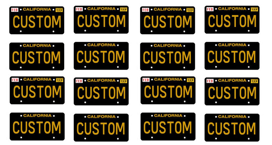 Scale Model Car Miniature Custom Personalized License Tag Plates - Etsy