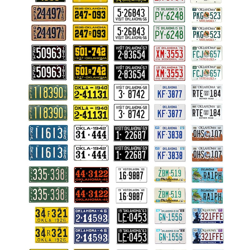 Oklahoma License Plates - Etsy