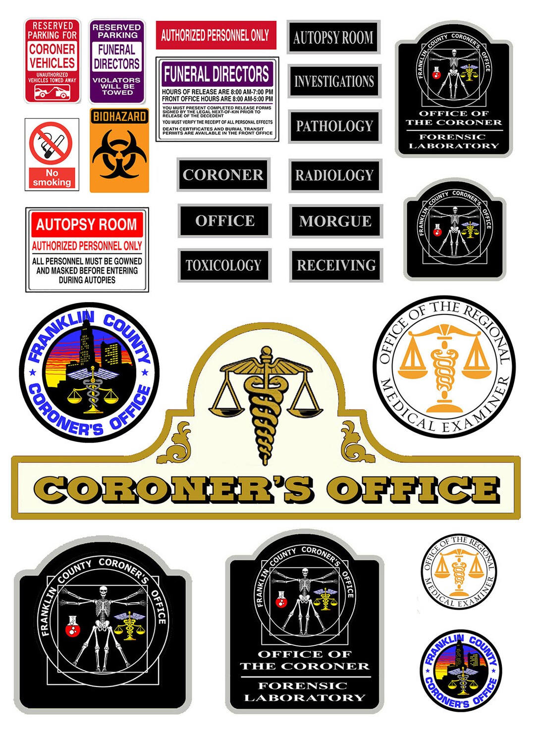 Miniature Scale Model Coroner Medical Examiner Autopsy Morgue Signs - Etsy
