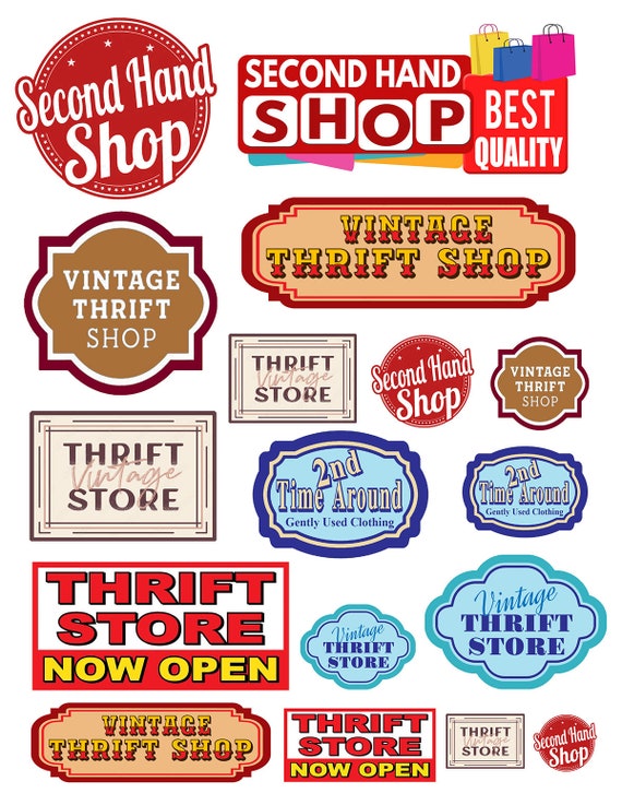 Thrift Store Fronts Signs