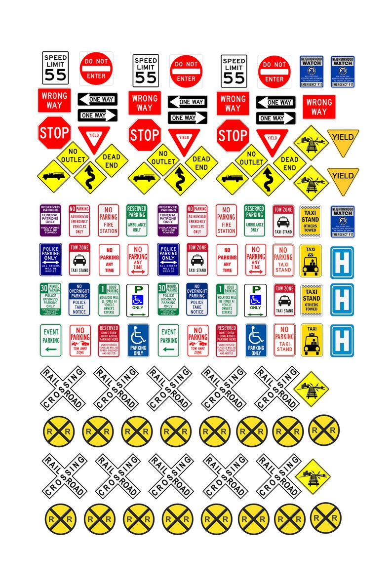 Miniature 1:87 HO Scale Model Street Railroad Crossing Signs - Etsy