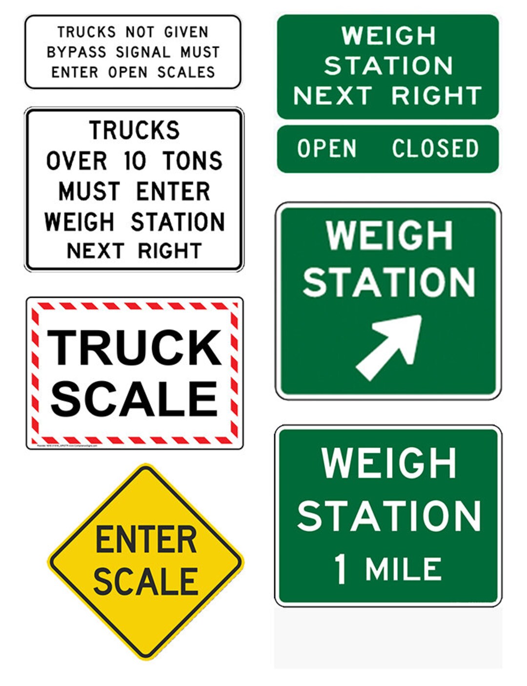 Miniature 1:25 G Scale Model Diorama Weigh Station Semi Truck Signs - Etsy