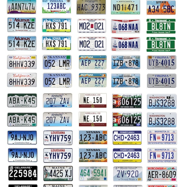 Usa License Plate - Etsy