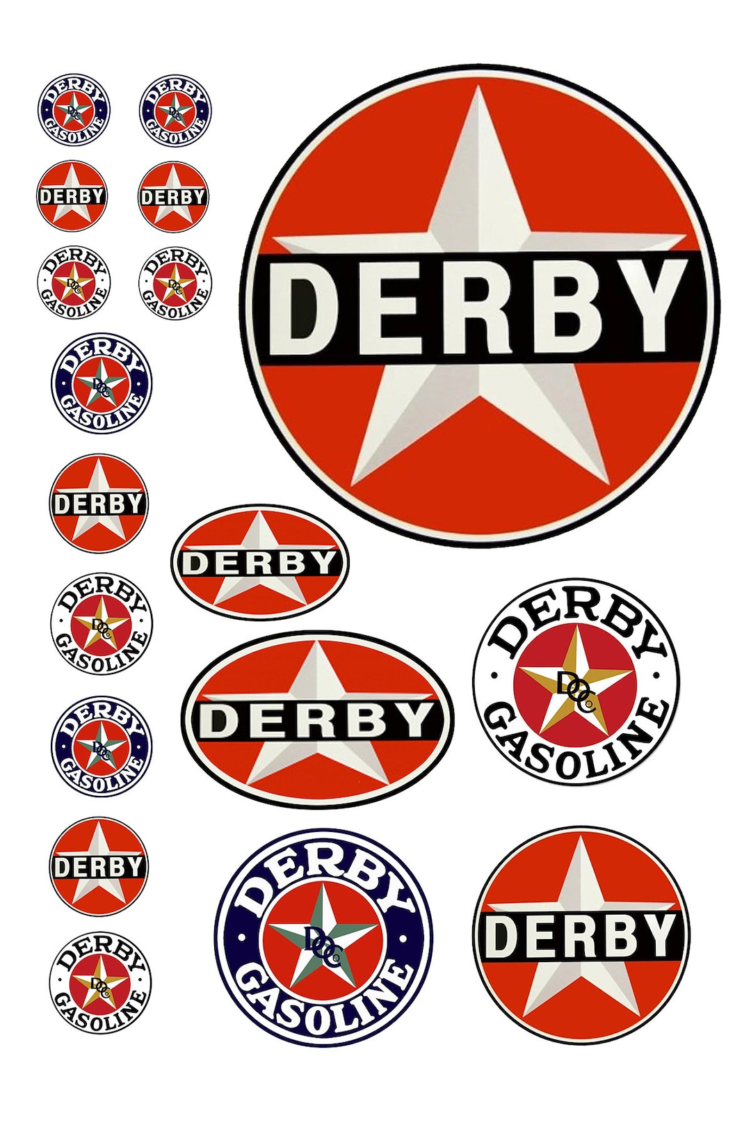 Miniature Scale Model Derby Gasoline Station Gas Signs - Etsy