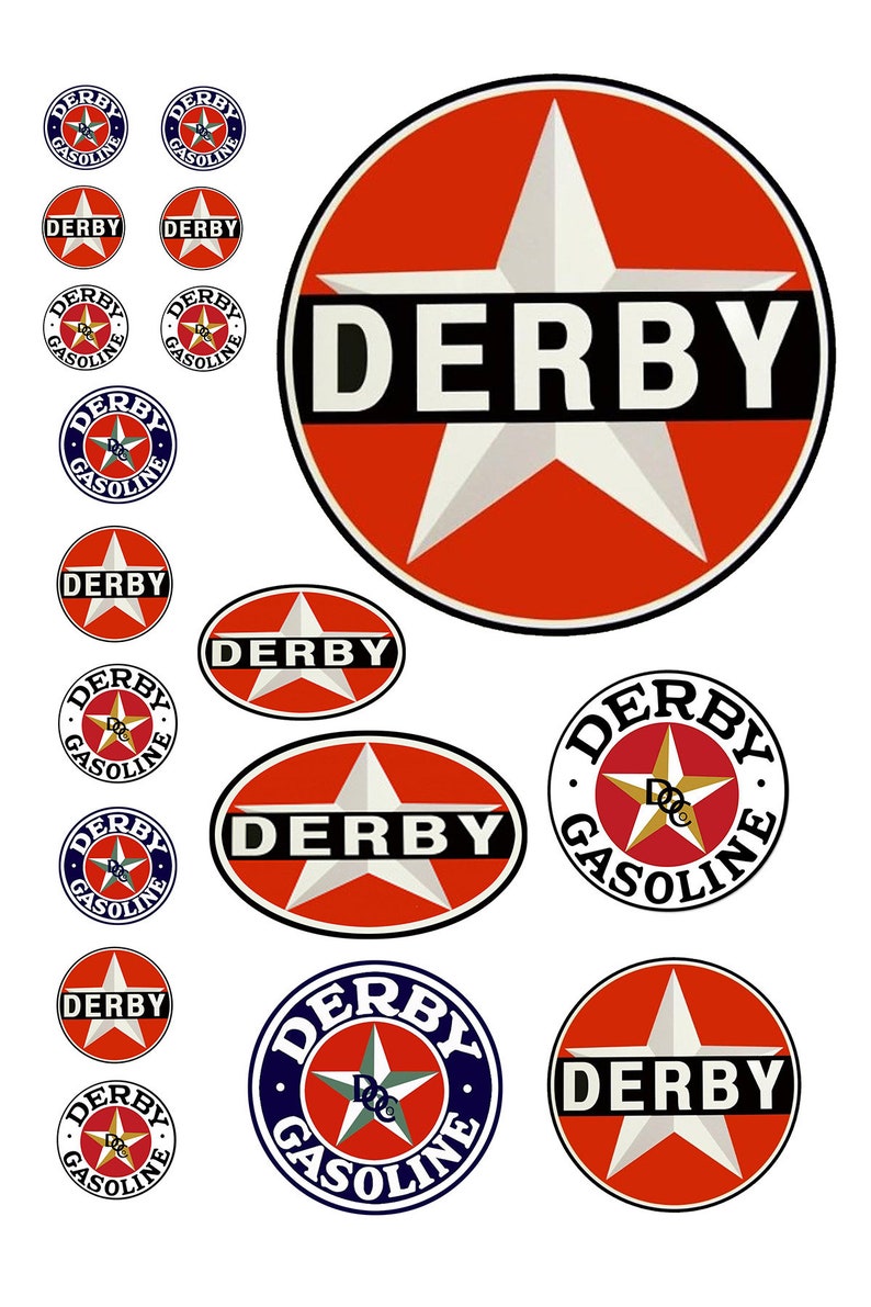 Miniature Scale Model Derby Gasoline Station Gas Signs - Etsy