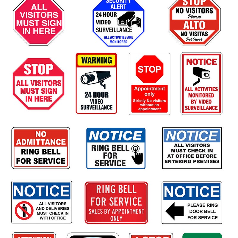 Security Signs - Etsy