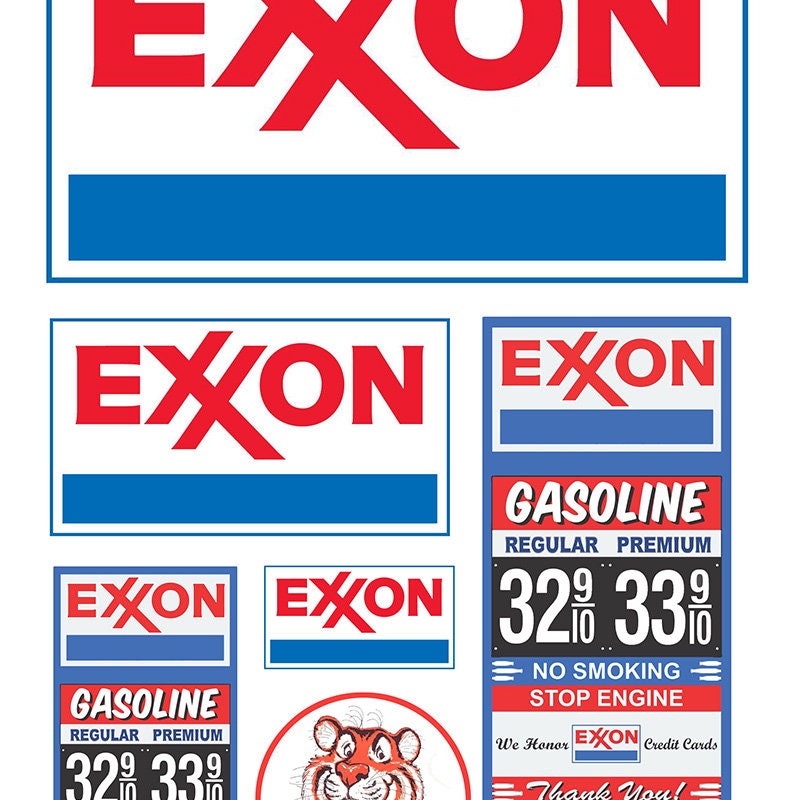 Exxon Sign - Etsy