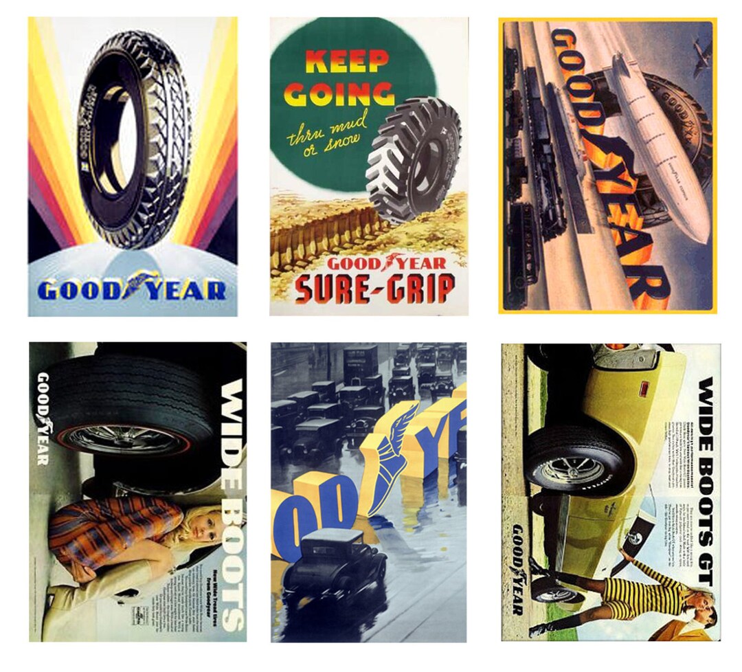 Miniature Scale Vintage Goodyear Tire Posters - Etsy
