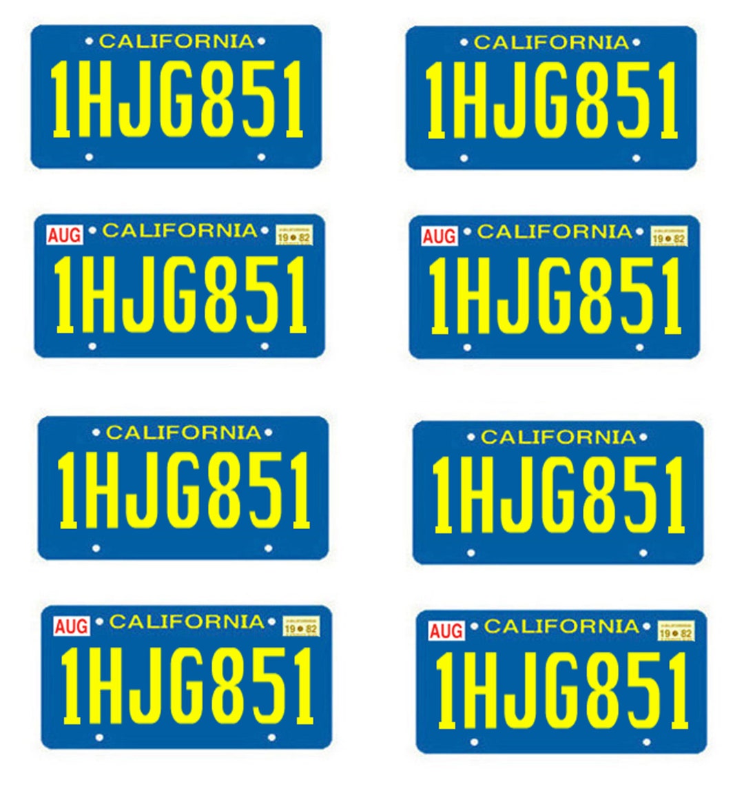 Scale Model A-team Faceman's Corvette Car License Tag Plates Ateam Tv ...