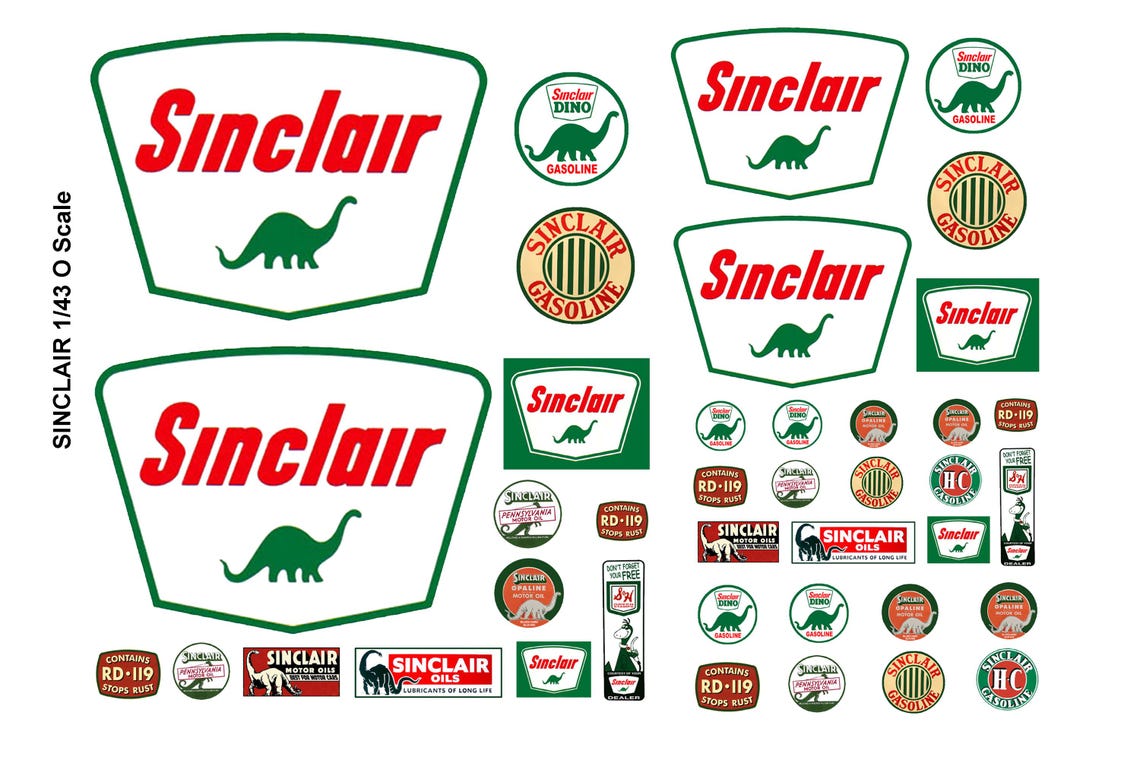 Miniature Scale Model Sinclair Oil Gasoline Station Gas Signs - Etsy