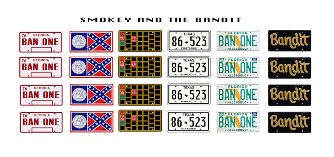 Scale Model Smokey and the Bandit Trans Am Semi Truck License Tag ...