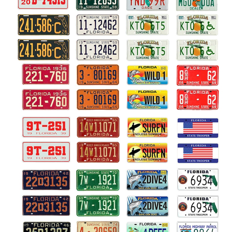 Florida License Plate Art - Etsy