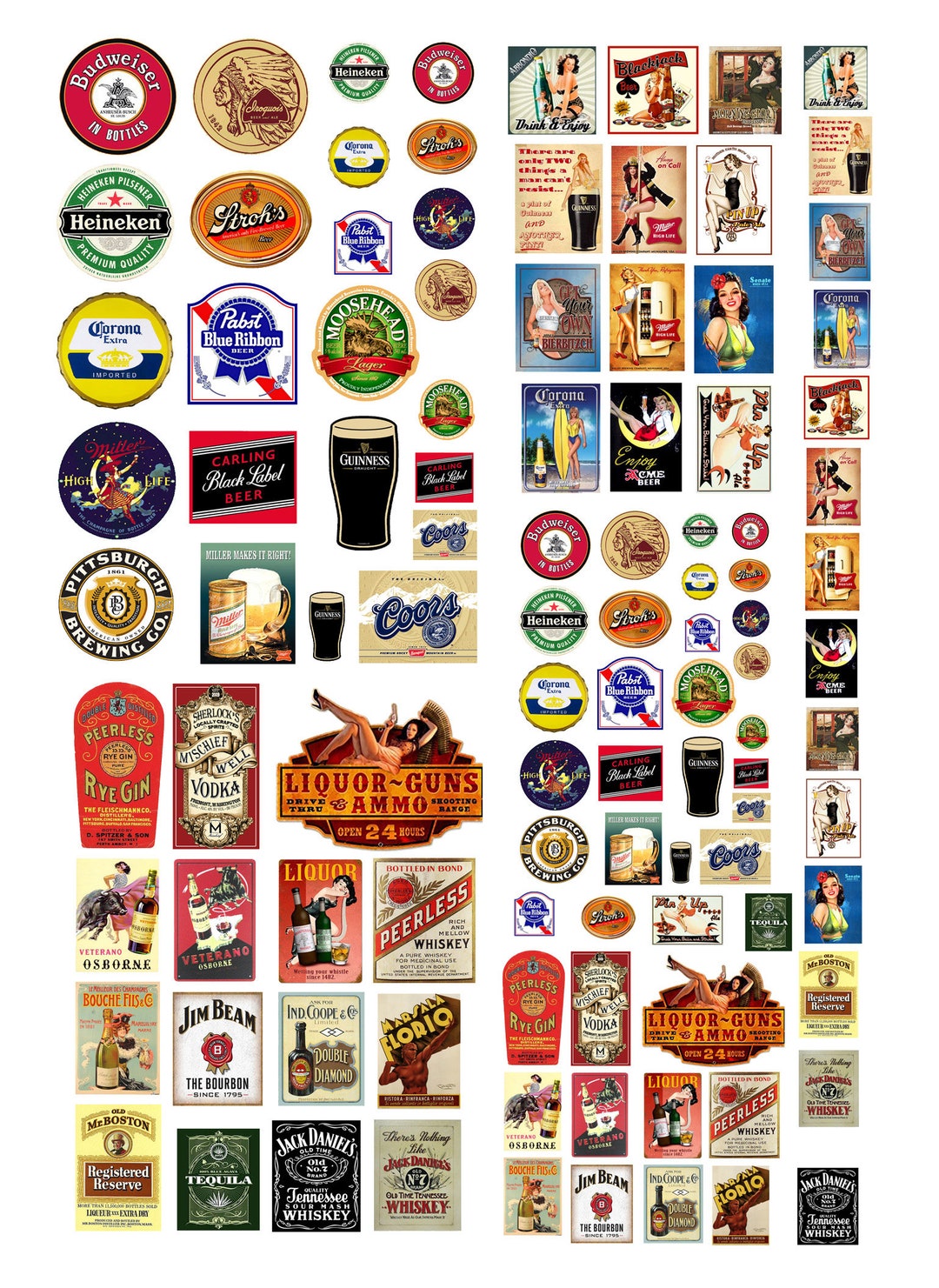Miniature 1:148 N Scale Beer Liquor Alcohol Bar Signs - Etsy