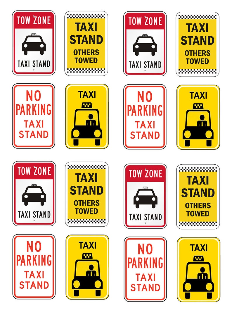 Miniature Scale Model Taxi Stand Signs - Etsy