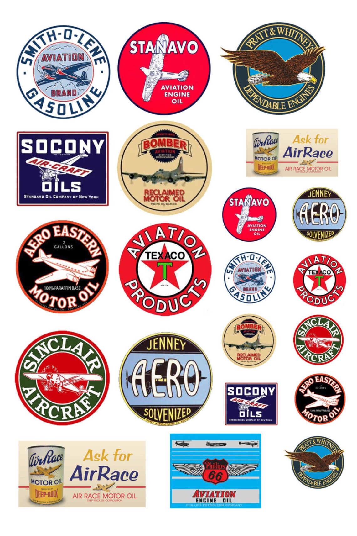 Miniature Scale Aviation Airplane Fuel Oil Signs - Etsy