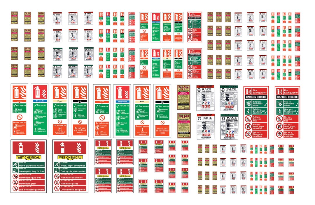 Miniature Assorted Scales Model Fire Extinguisher Waterslide Decals - Etsy