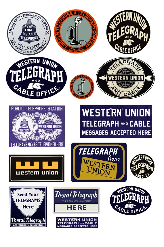Miniature Scale Model Vintage Telegraph Signs Posters - Etsy