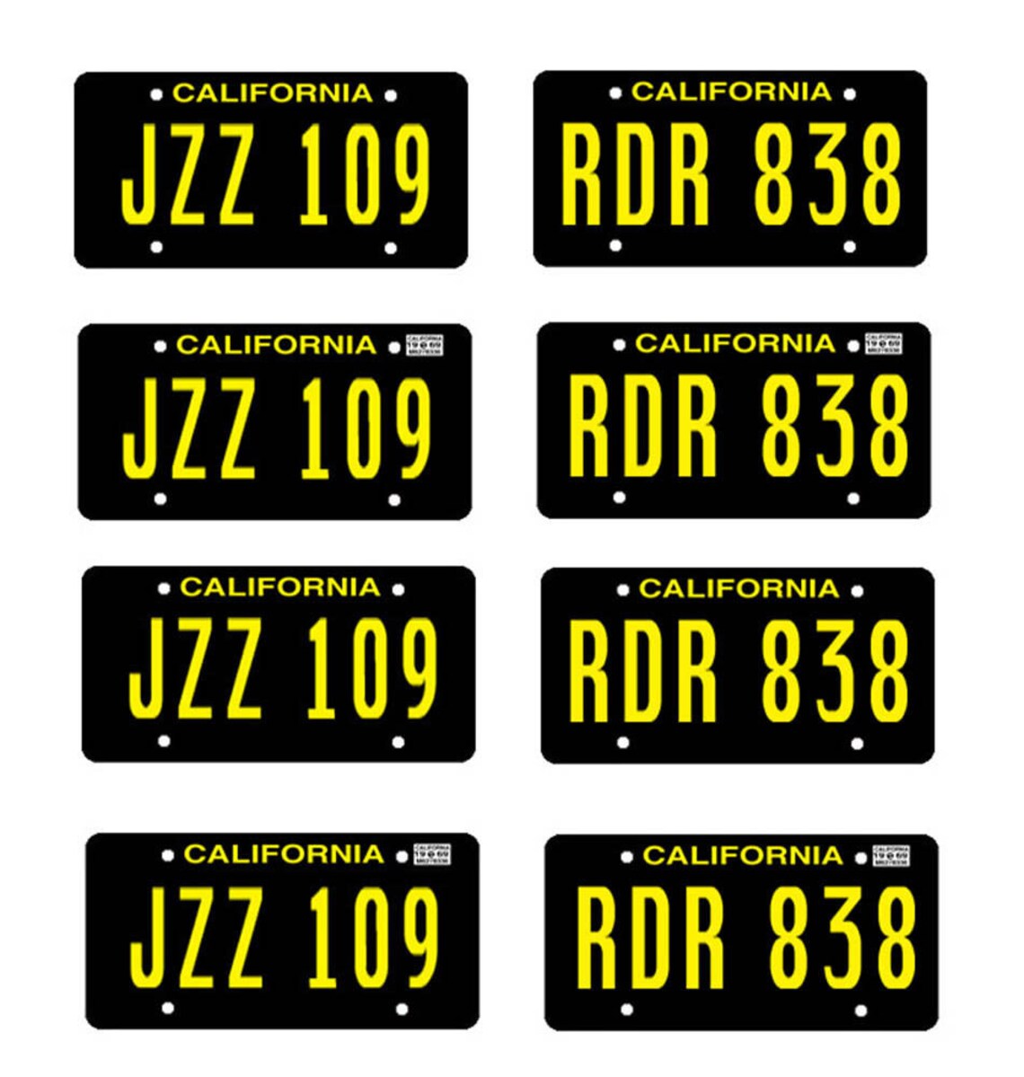 Scale Model Bullitt Mustang Charger California Car License Tag - Etsy