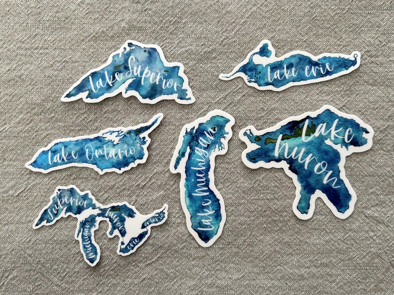 Great Lakes Sticker Great Lakes Decal the Great Lakes Lake - Etsy