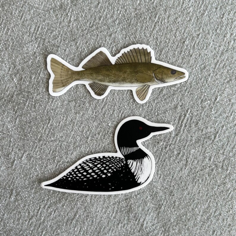 Waterproof Loon Sticker | Lake Art Decal | Loon Decal | Loon Sticker - Etsy