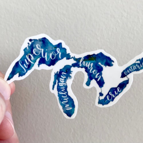 Great Lakes Sticker Great Lakes Decal the Great Lakes Lake | Etsy