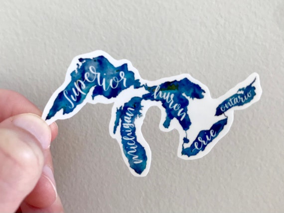 Great Lakes Sticker Great Lakes Decal the Great Lakes Lake | Etsy